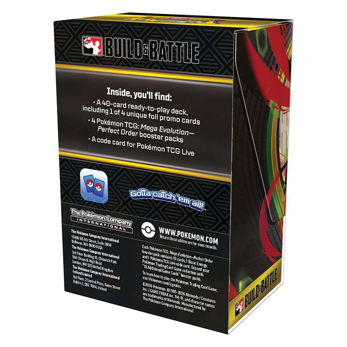 PRE ORDER Pokémon TCG: Mega Evolution— Perfect Order Build & Battle Bo ...